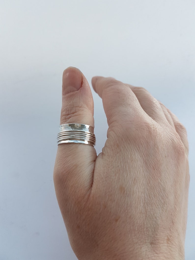 Silver Handmade Spinning Ring Spinner Ring Chunky Silver | Etsy