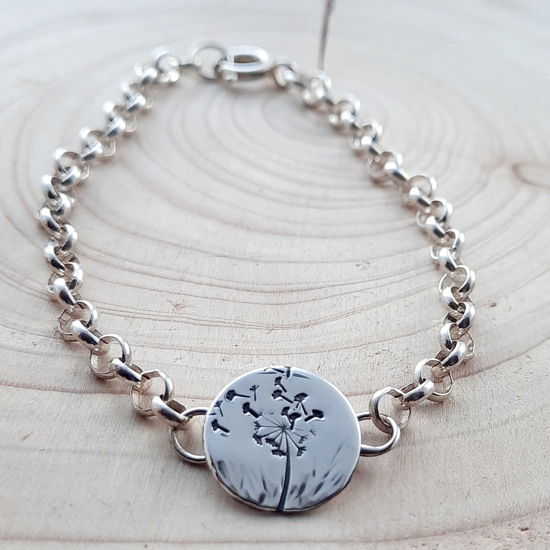 Dandelion Clock Bracelet With Clocks Flying Away. Handmade From ...