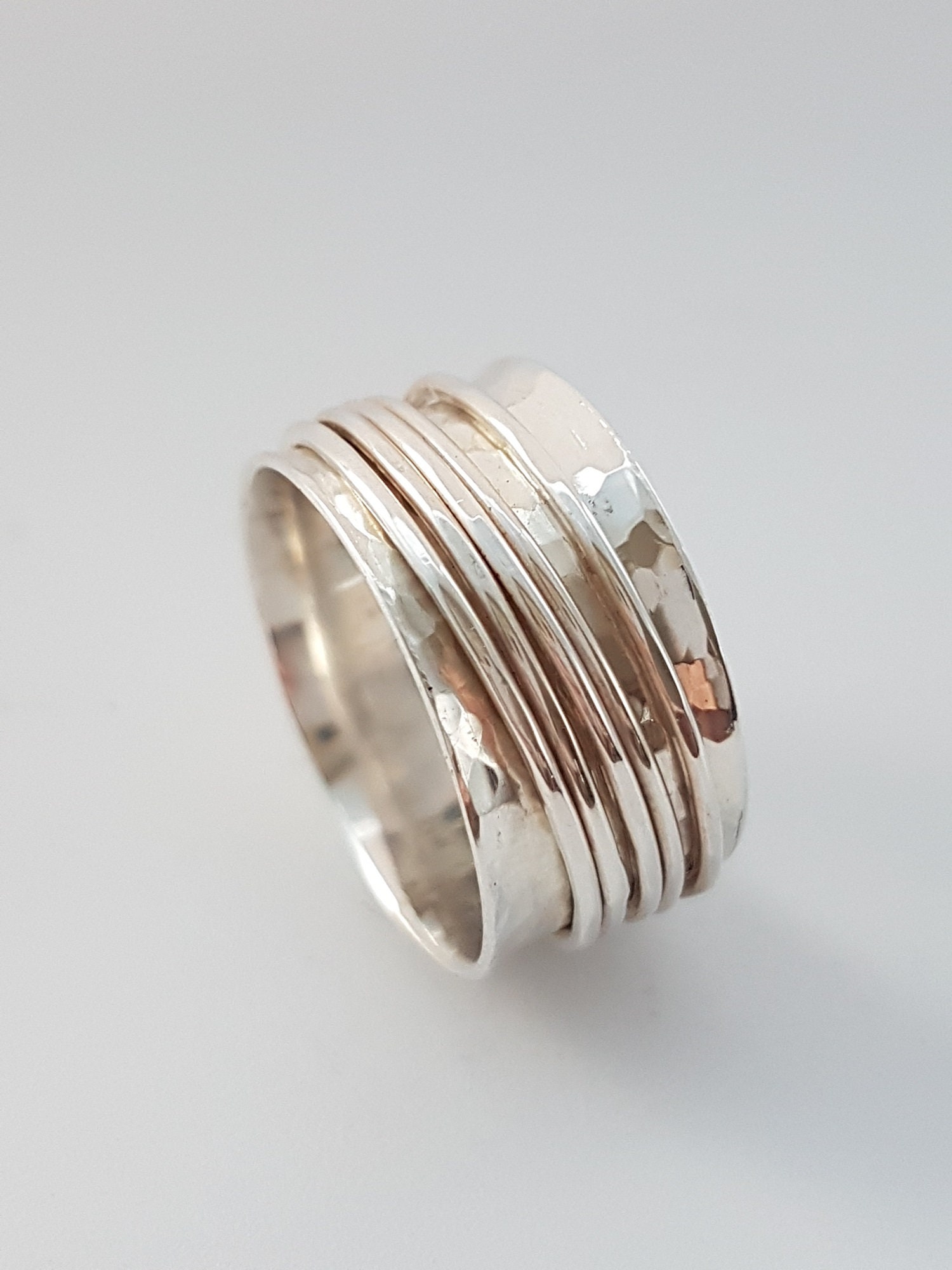 Silver Handmade Spinning Ring Spinner Ring Chunky Silver - Etsy