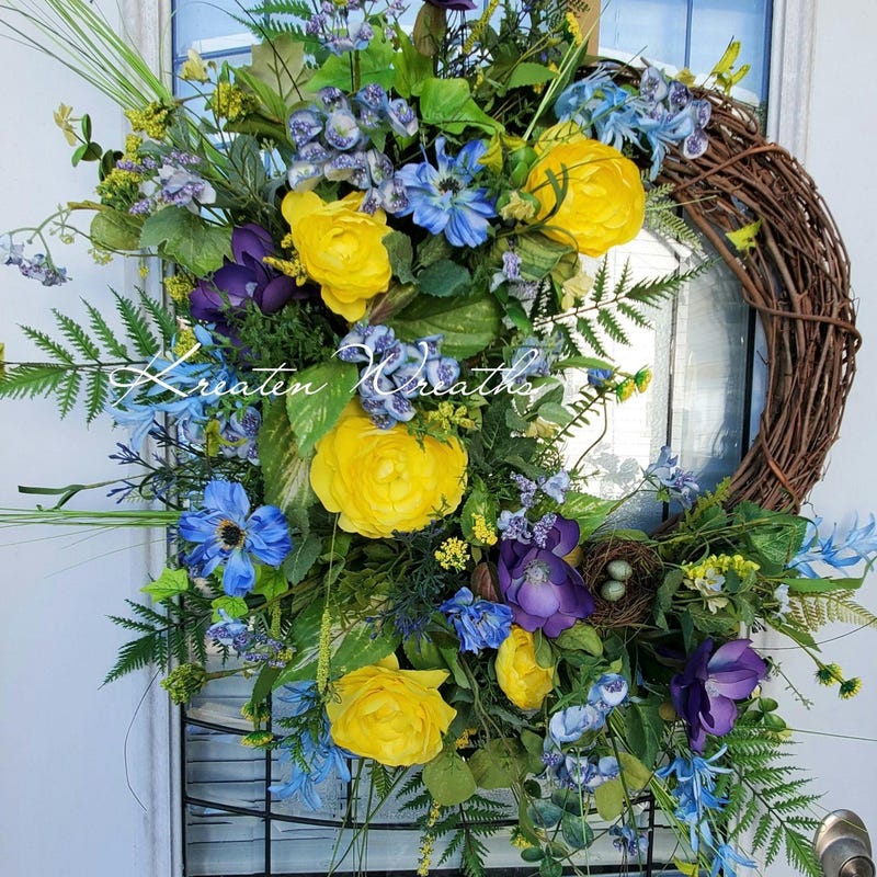 Spring Summer Wreath - Etsy