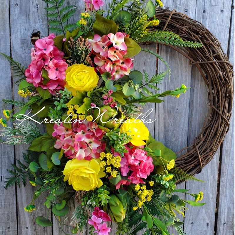Spring Wreath - Etsy