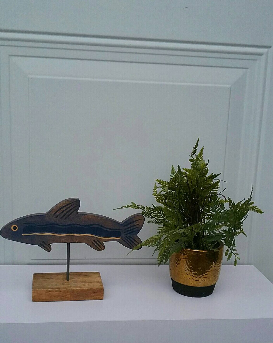 Nautical Wall Decor Rustic Hallmark Wooden Fish Table Top - Etsy
