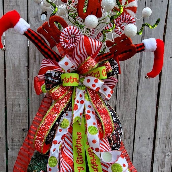 Black Santa Tree Topper - Etsy