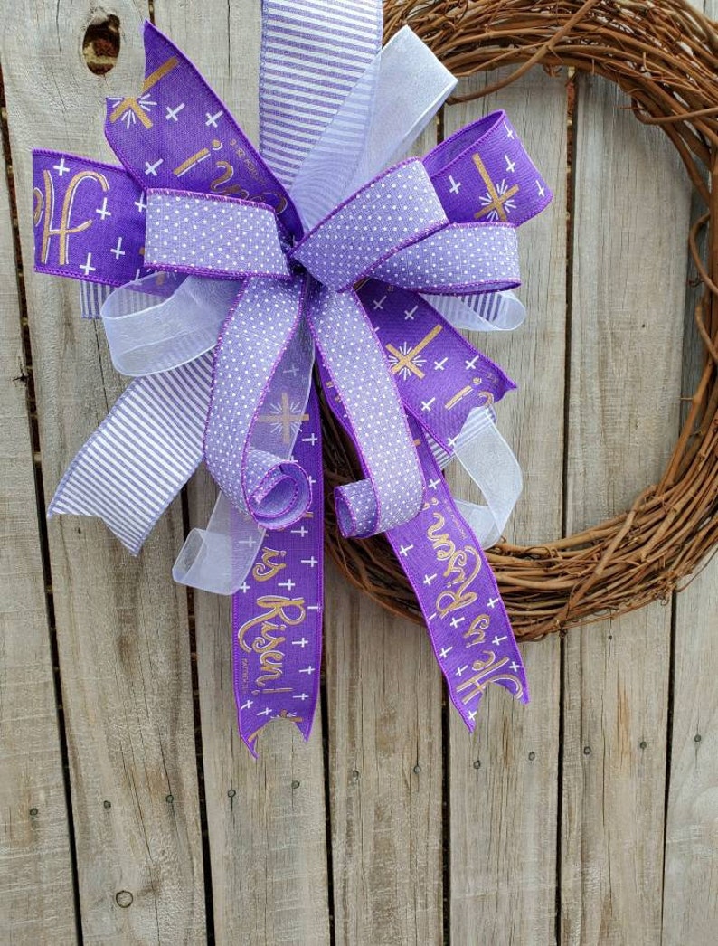 Spring Easter Lantern Bow He is Risen Easter Bow Easter Lent - Etsy