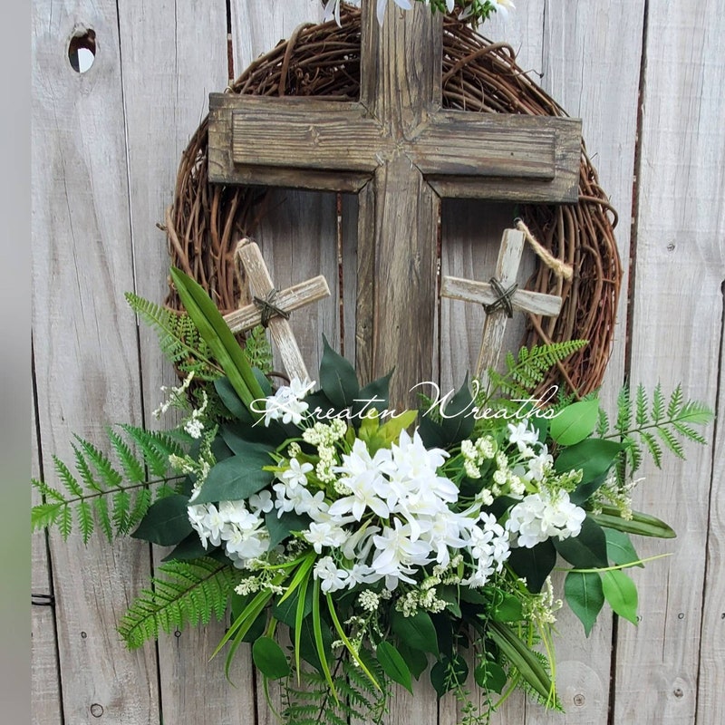 Cross Wreath - Etsy