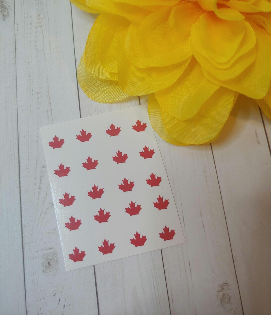 Mini Canada Maple Leaf Vinyl Nail Decals, Fun Tiny Fingernail Stickers ...