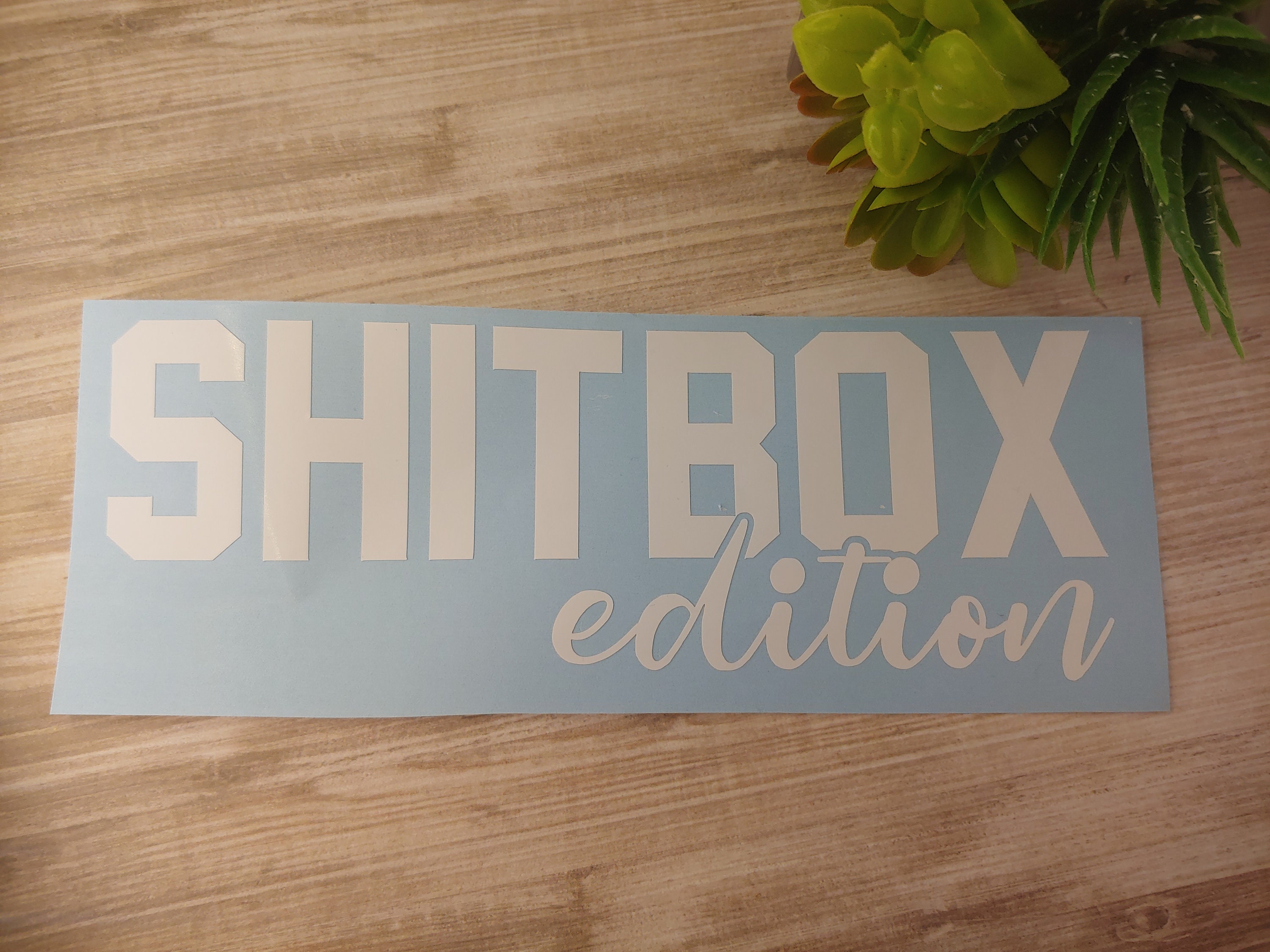 Shitbox Edition Vinyl Decal, Permanent Custom Sticker, Bumper Sticker ...