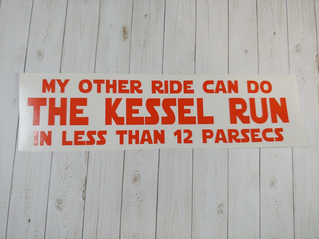 Kessel Run Vinyl Decal, Die Cut Han Custom Bumper Sticker for Car ...