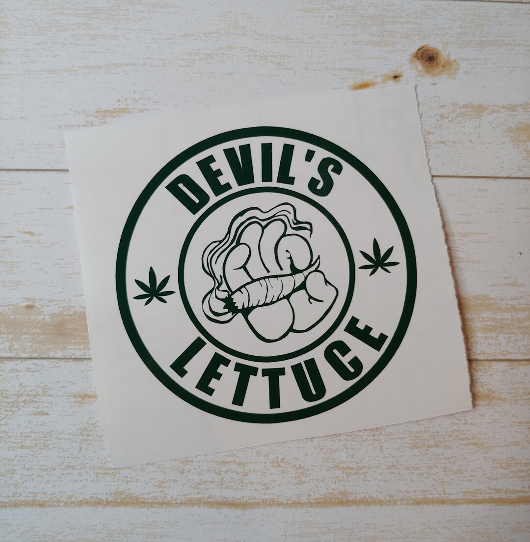 Stash Jar Sticker, Devil's Lettuce Decal, DIY 420 Container Label, Good ...