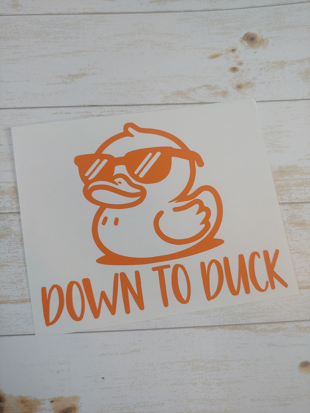 Down to Duck Vinyl Decal, Custom Die Cut Bumper Sticker for off Road ...