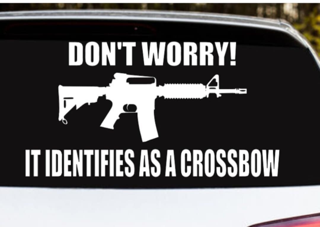 Crossbow Vinyl Decal, Funny Hunting Die Cut Custom Bumper Sticker, for ...