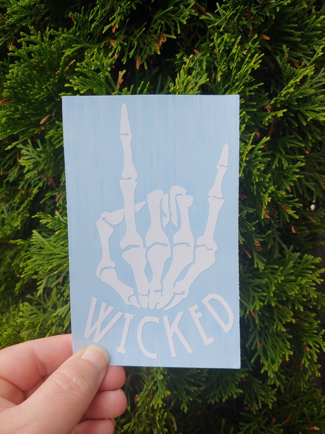 Wicked Vinyl Decal, Spooky Skeleton Die Cut Custom Sticker, Halloween ...