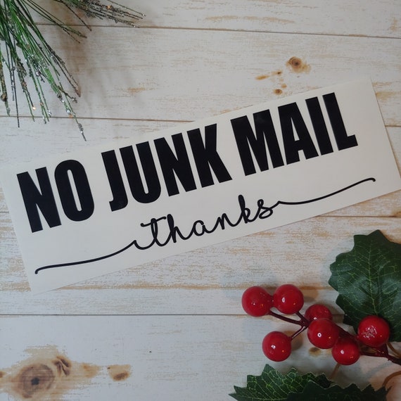 No Junk Mail Mailbox Vinyl Decal Custom Self-adhesive Label - Etsy