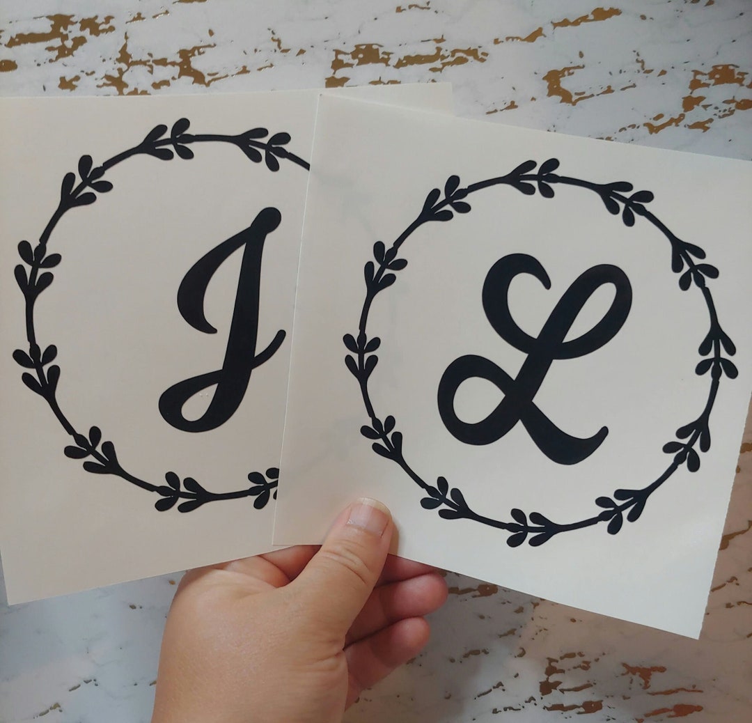 Customizable Mailbox Monogram Vinyl Decal, Personalized Die Cut Post ...