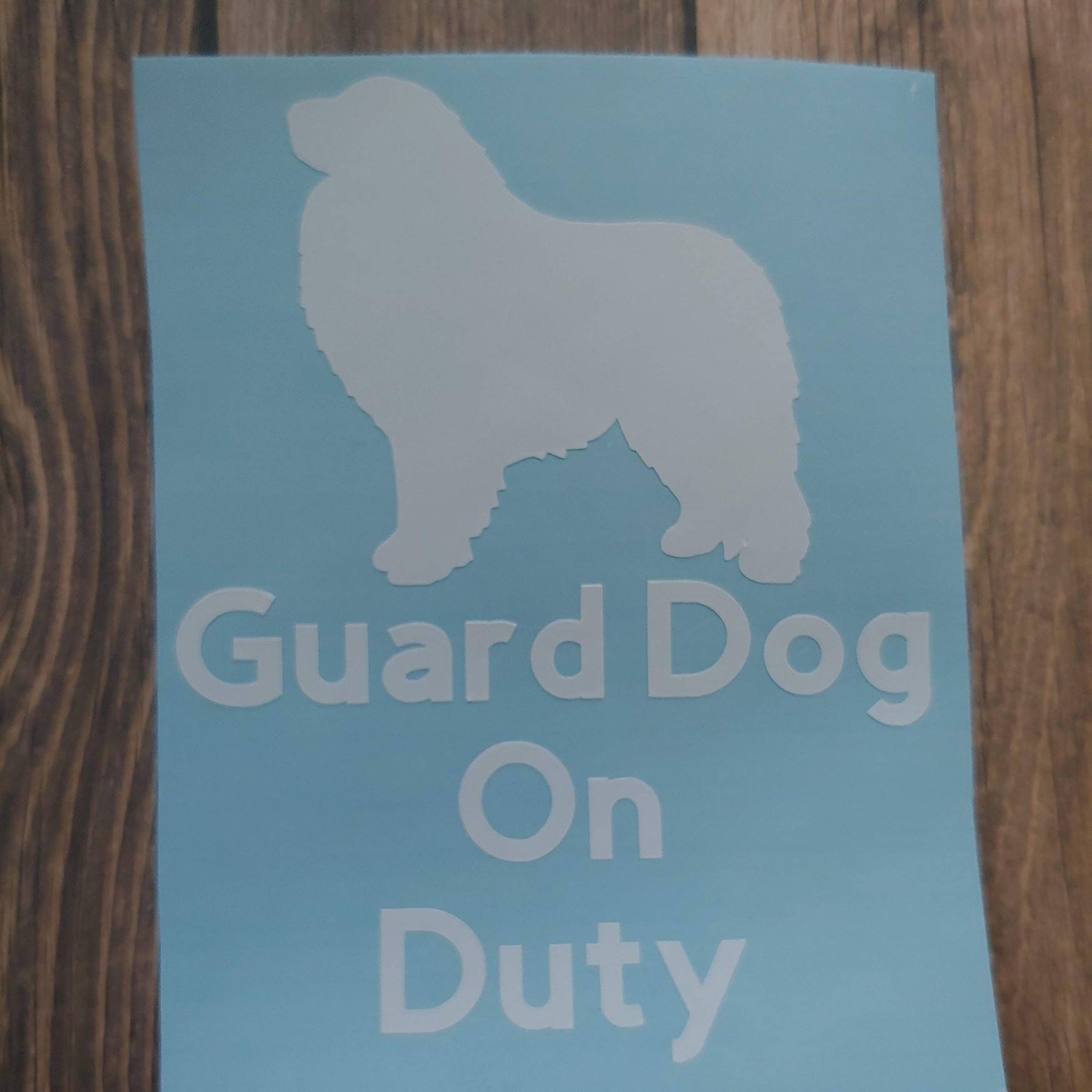 Customizable Guard Dog on Duty Vinyl Decal / Custom Bumper Sticker ...