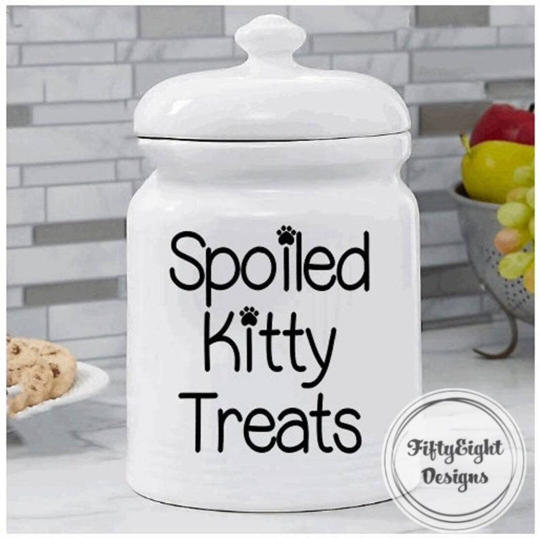 Spoiled Kitty Treats Vinyl Decal *ONLY*, Custom Die Cut Sticker for Cat ...