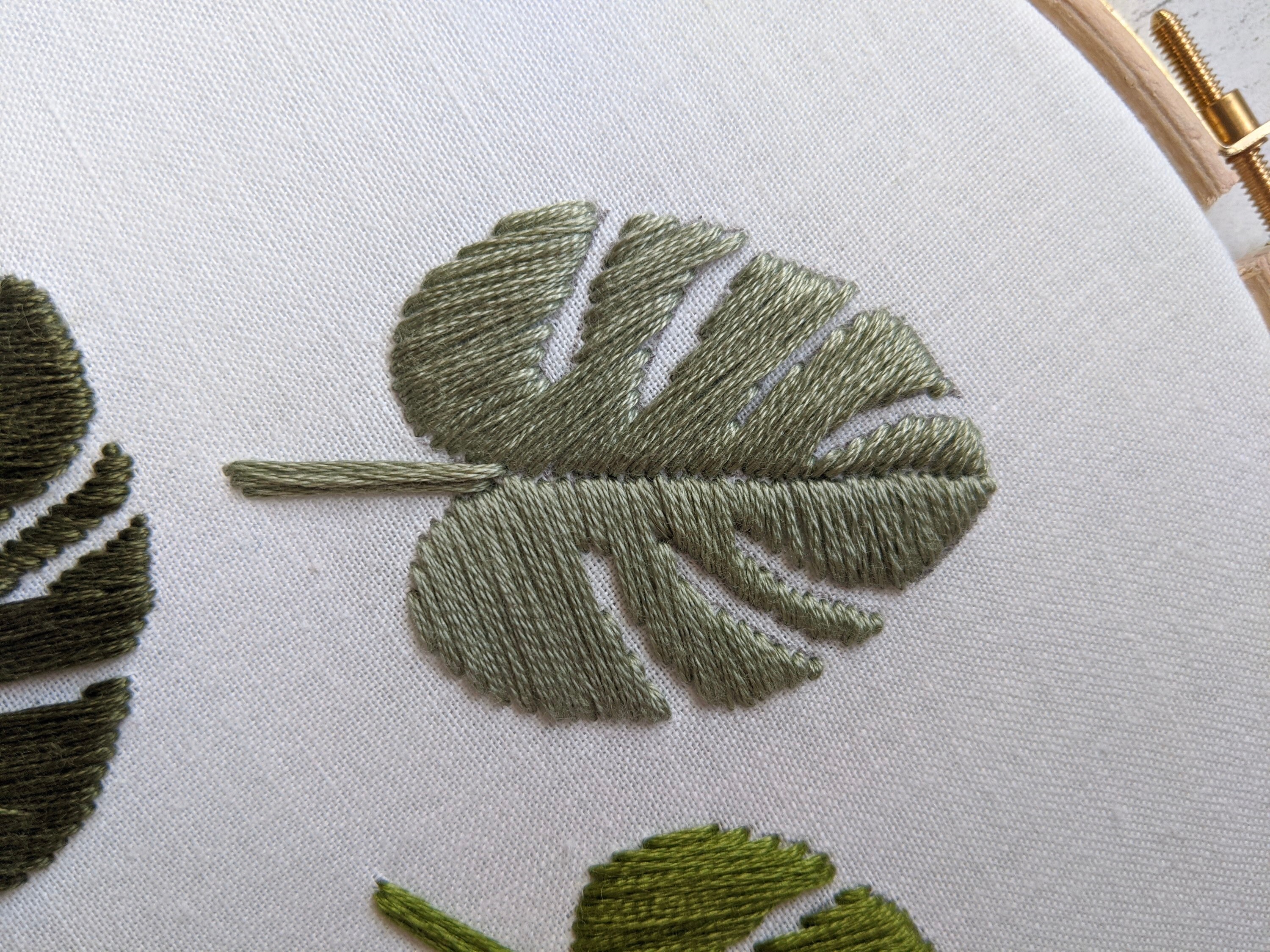Monstera Leaf Embroidery Tropical Leaf Monstera Plant Plant - Etsy