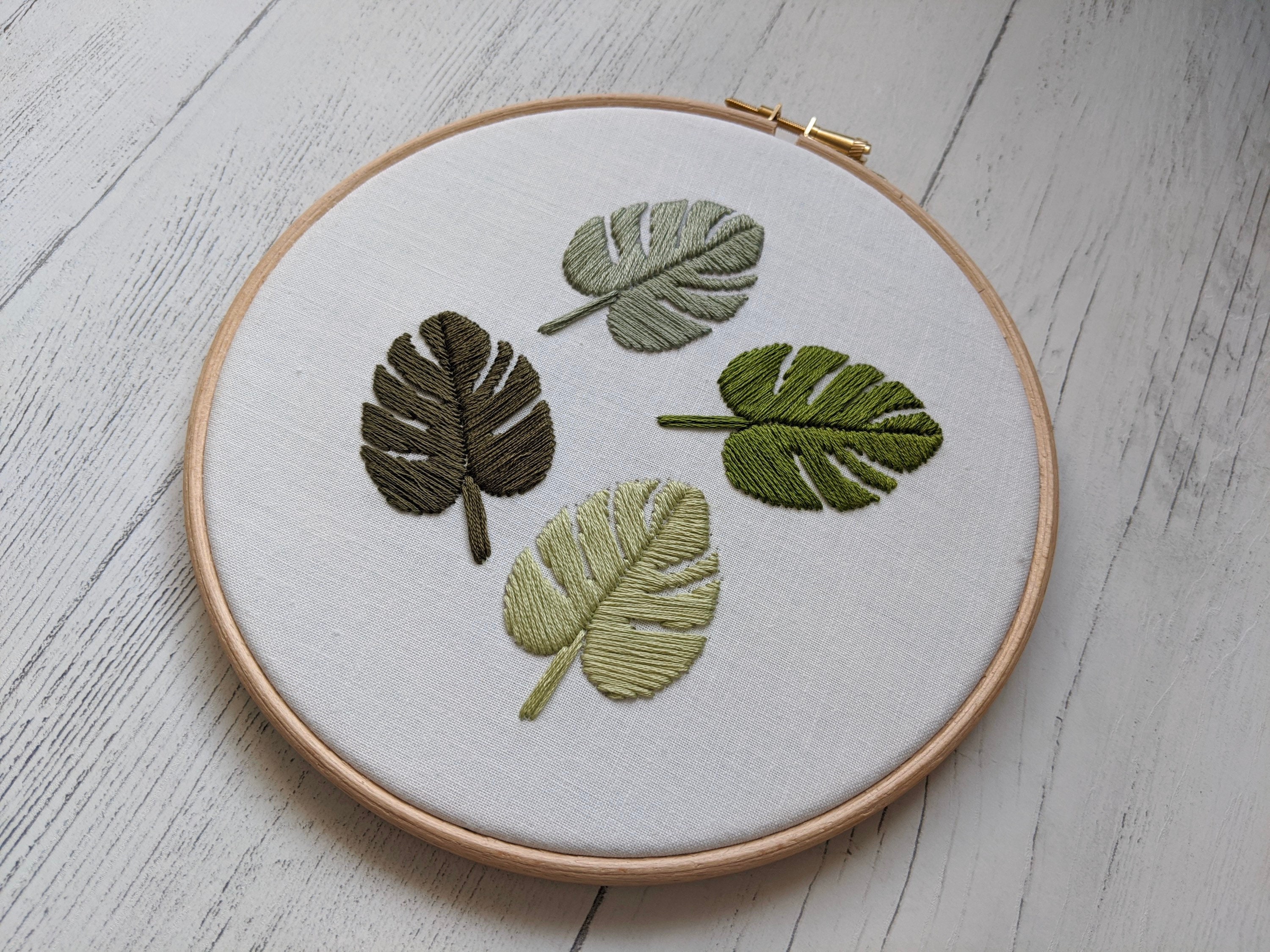 Monstera Leaf Embroidery Tropical Leaf Monstera Plant Plant - Etsy