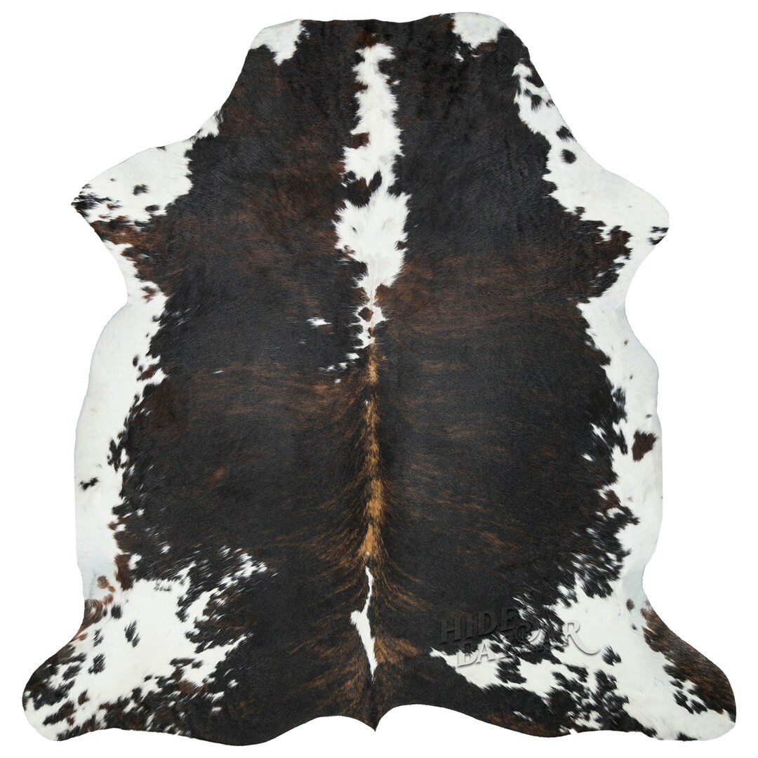 Hides Bazaar Dark Brown Brindle Cowhide Rug - Genuine Cow Hide Area Rug ...