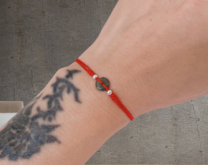 Tiny Green Jade Bracelet for Girl Red String Jade Bracelet Christmas ...
