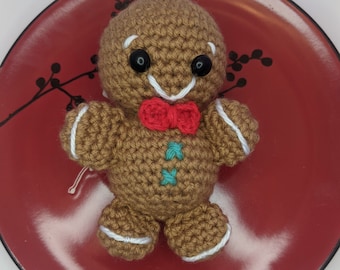 Squishy Christmas Gingerbread Cookie Man Squishmallow Crochetmallow ...