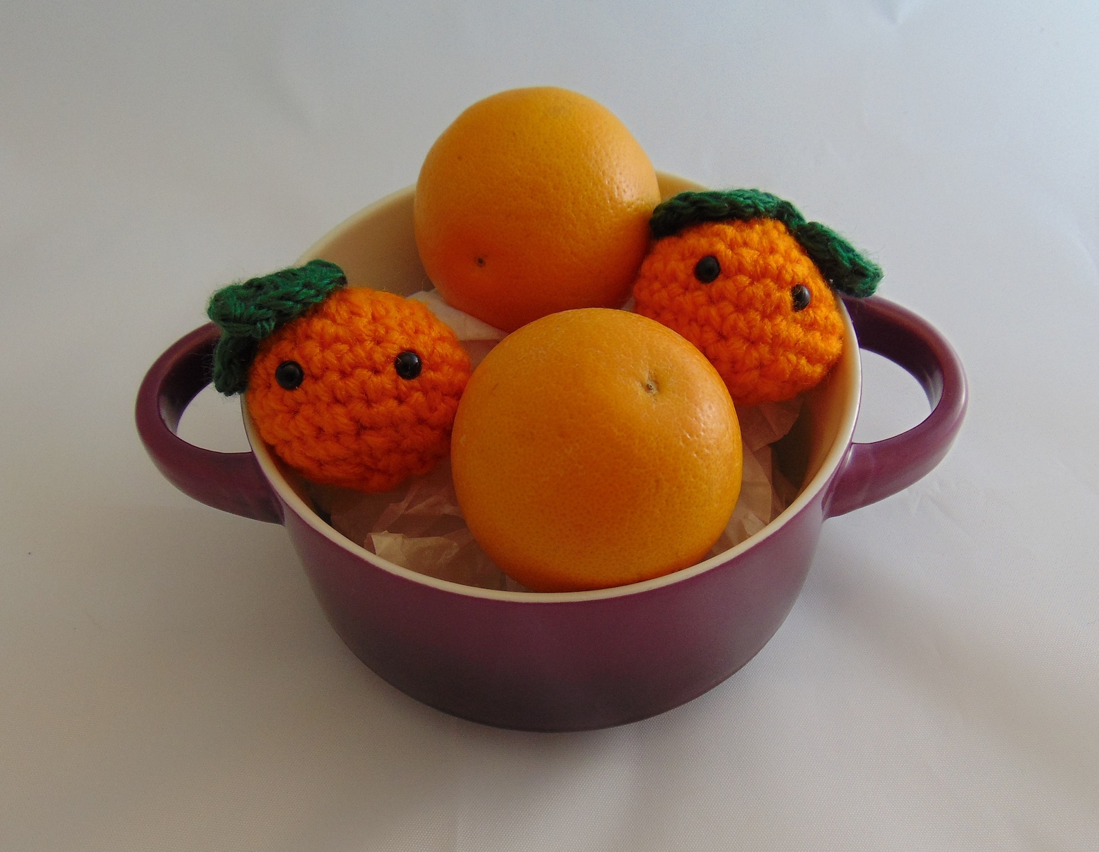 Crocheted Clementine Pair, Pretend Food, Amugurumi, Miniature - Etsy