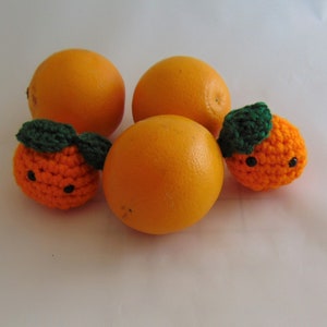 Crocheted Clementine Pair, Pretend Food, Amugurumi, Miniature - Etsy