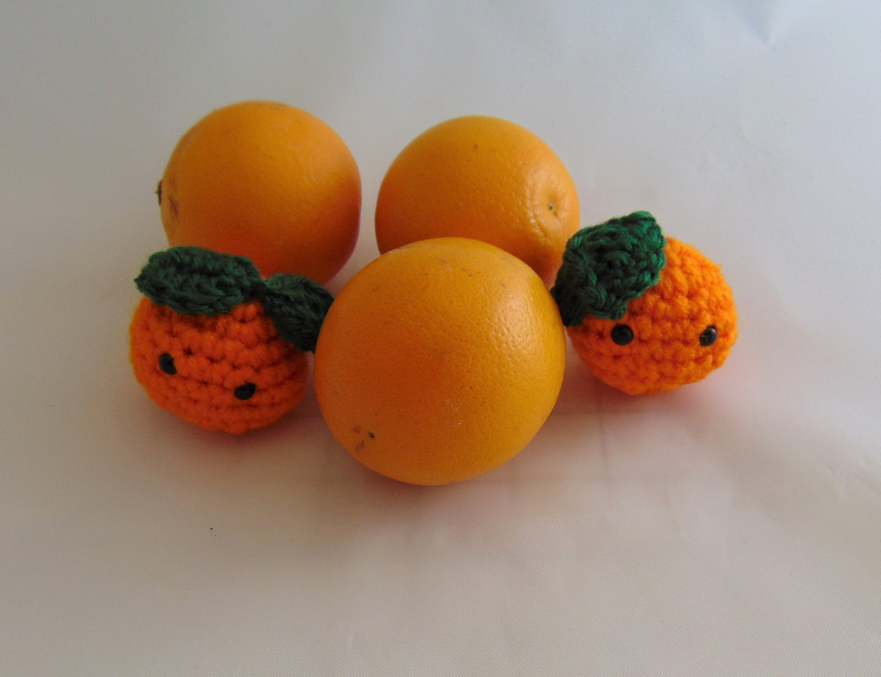 Crocheted Clementine Pair, Pretend Food, Amugurumi, Miniature - Etsy