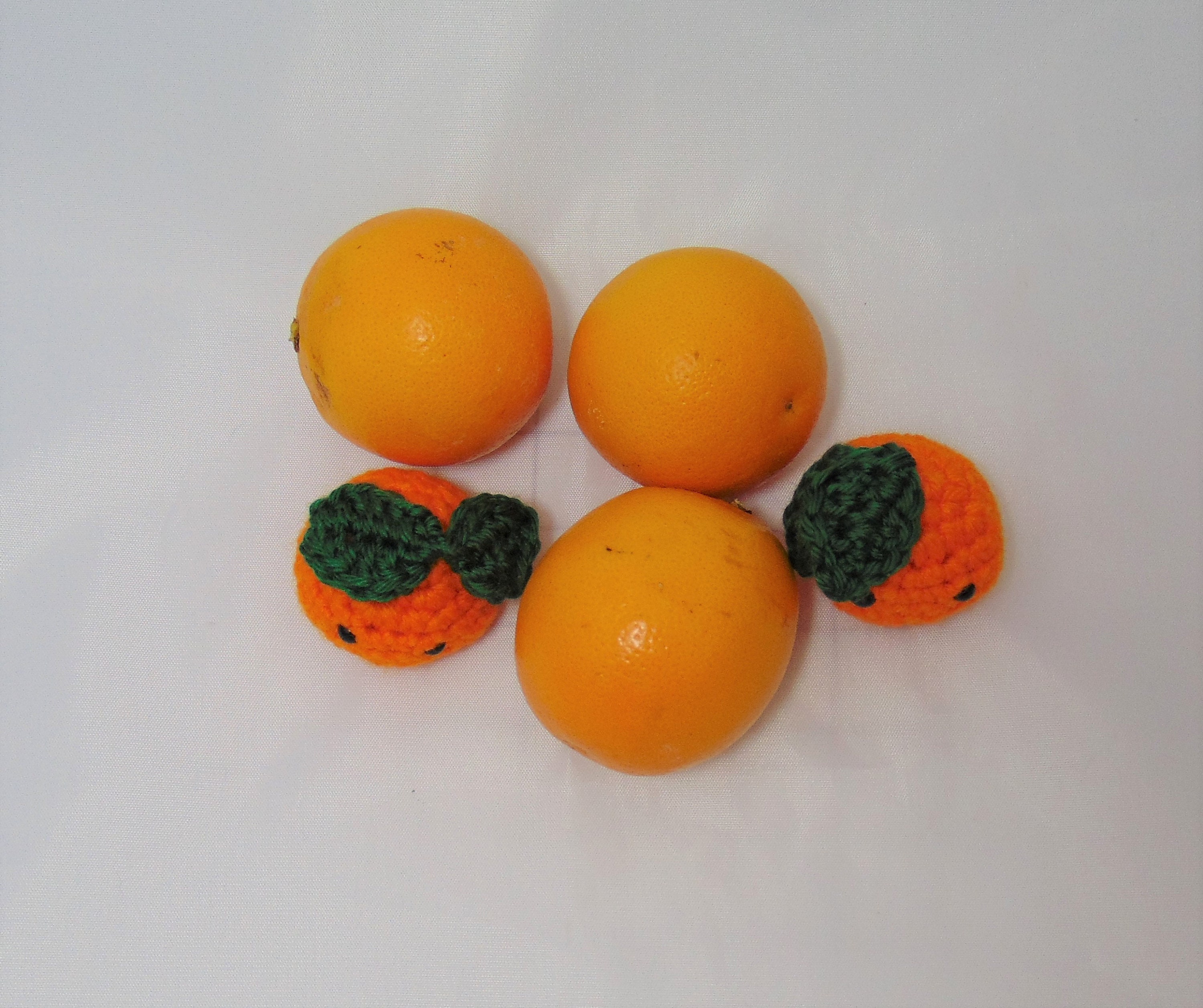 Crocheted Clementine Pair, Pretend Food, Amugurumi, Miniature - Etsy