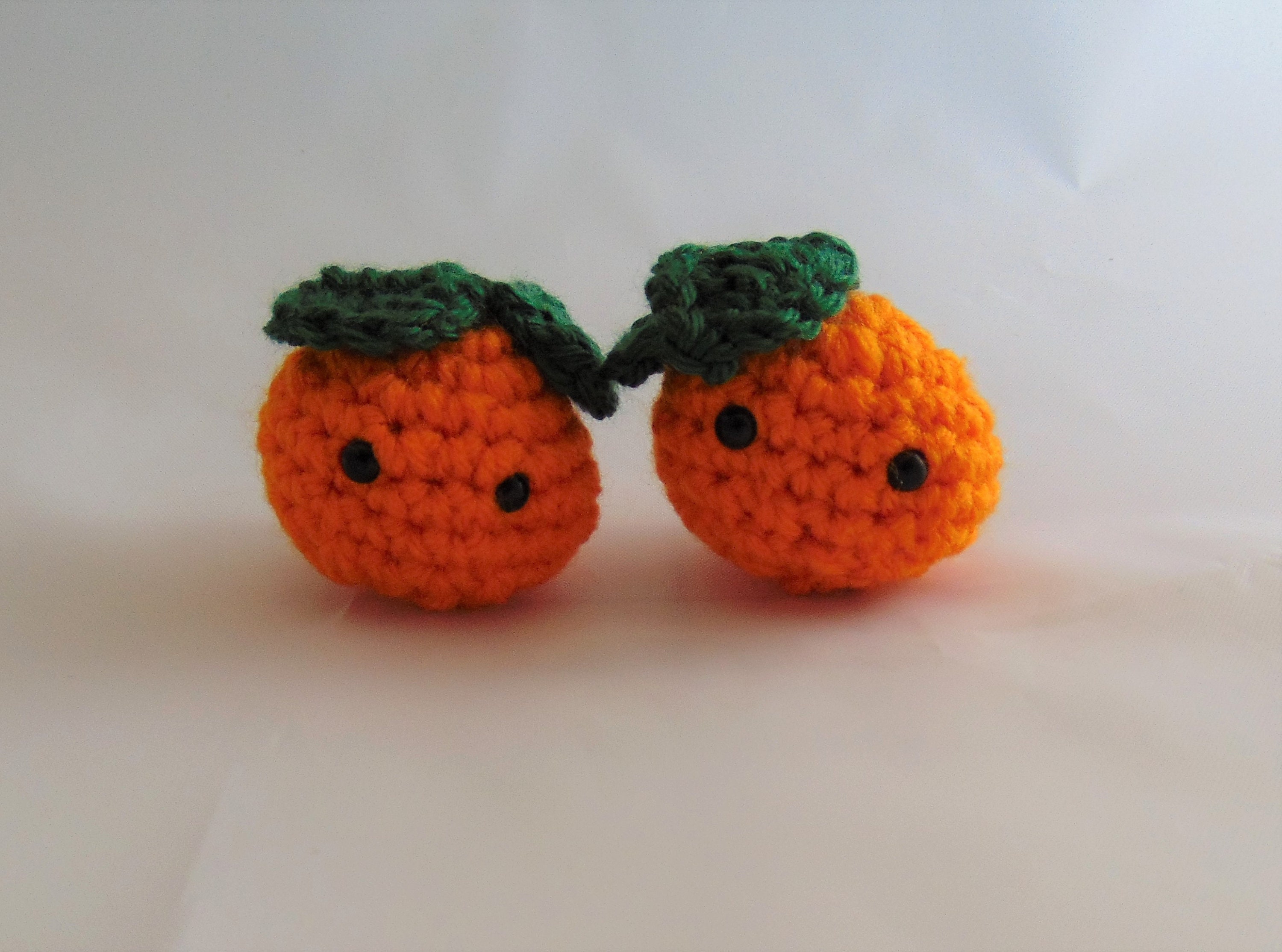 Crocheted Clementine Pair, Pretend Food, Amugurumi, Miniature - Etsy