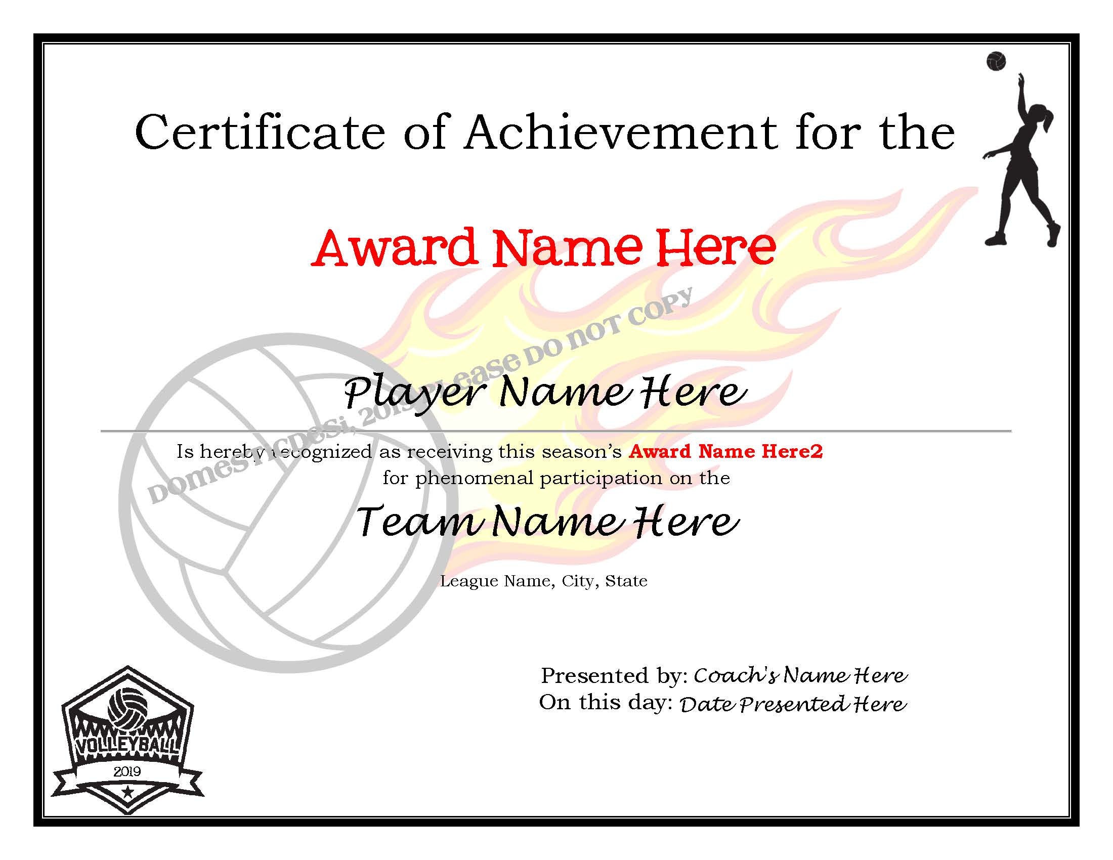 Paper Party Supplies Sports Award Certificates 2 Versions