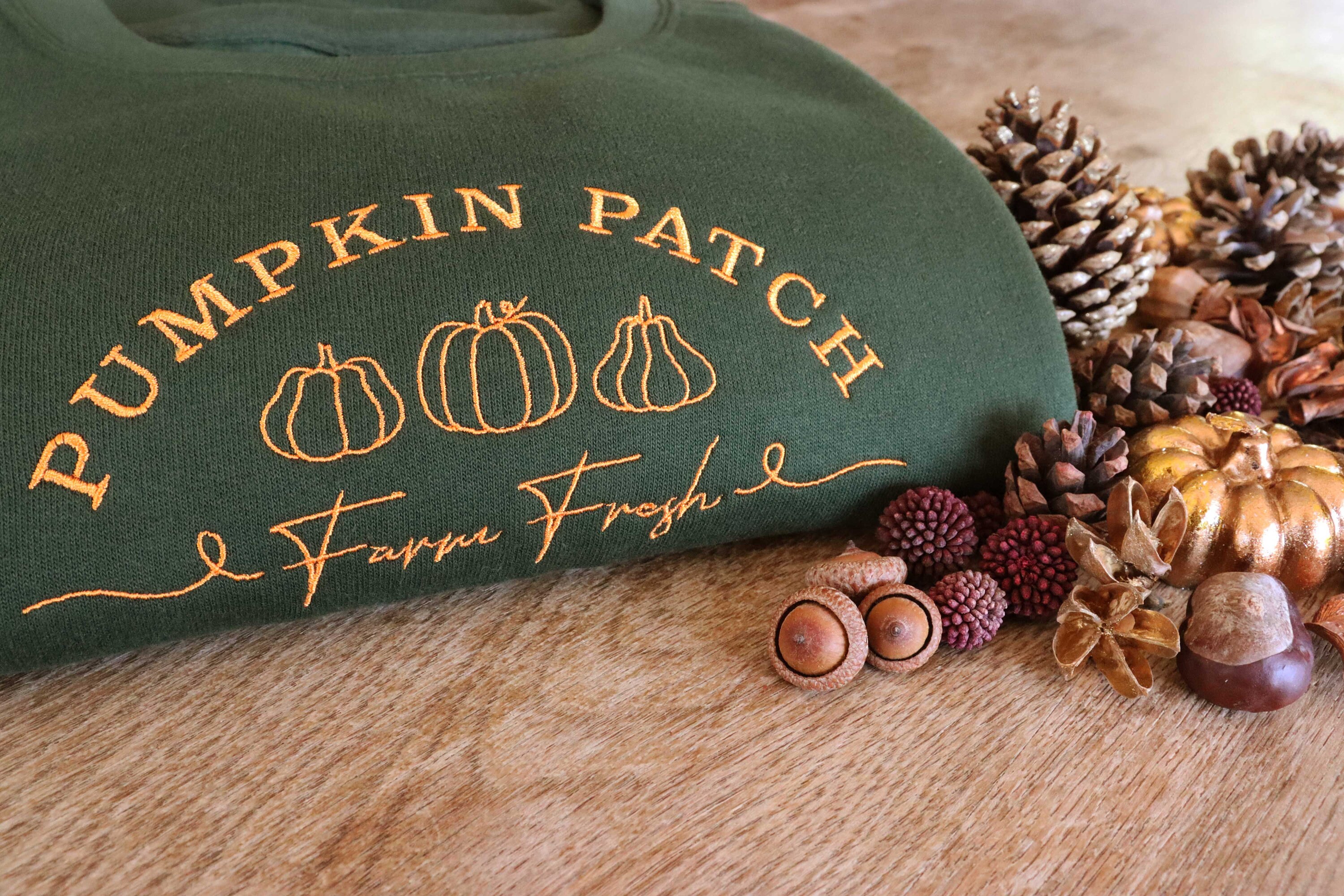Embroidered Pumpkin Patch Farm Fresh Sweatshirt: Unisex Eco Jumper - Etsy