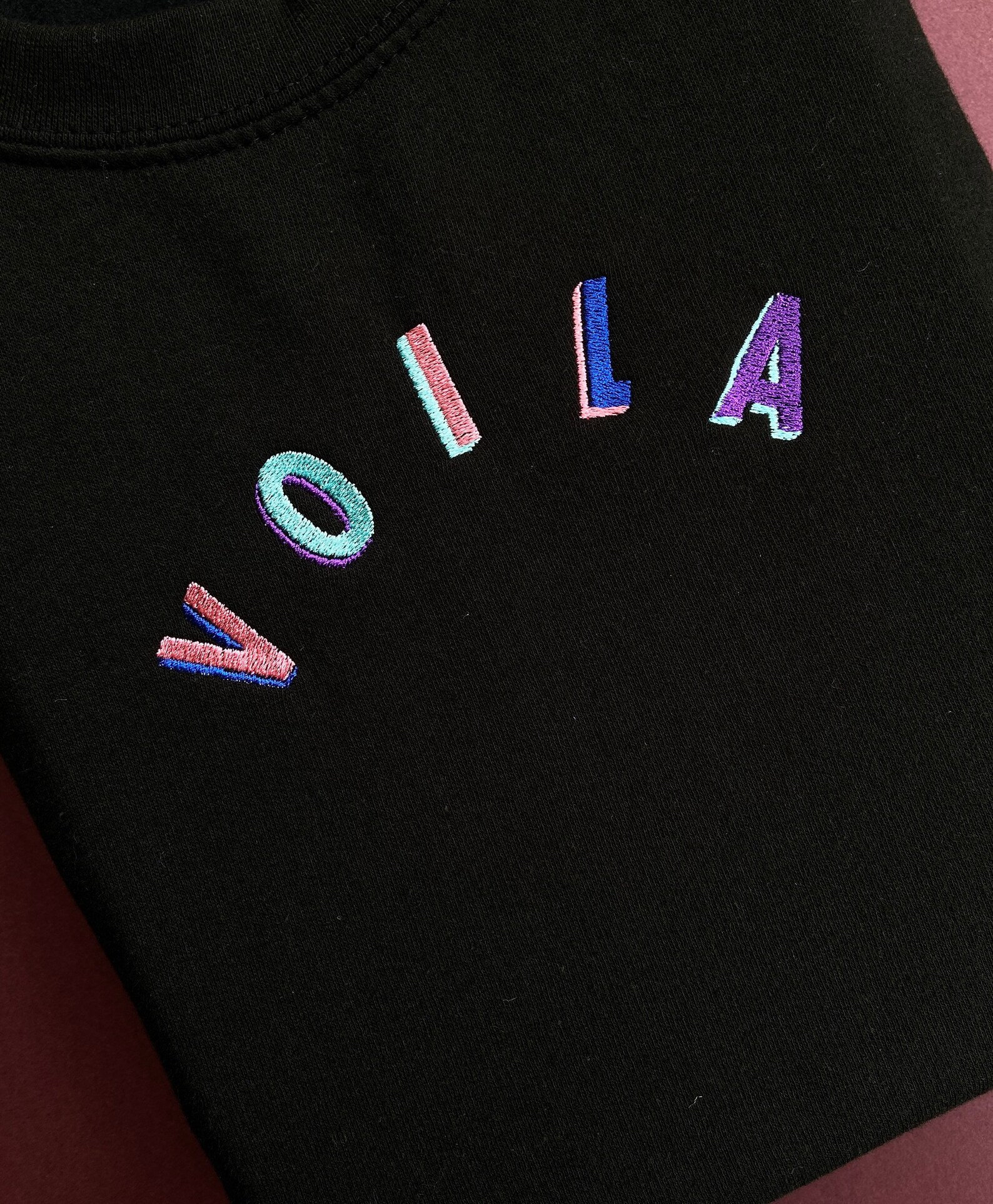 Voila Sweatshirt Embroidery French Jumper Hoodie - Etsy