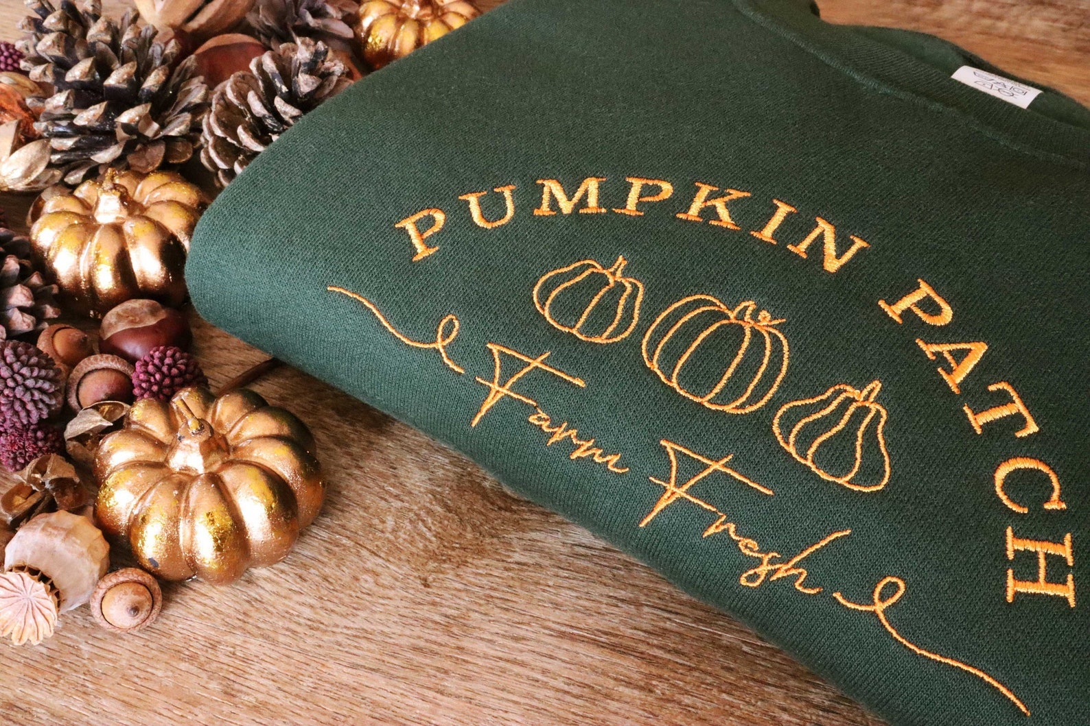Embroidered Pumpkin Patch Farm Fresh Sweatshirt: Unisex Eco Jumper - Etsy