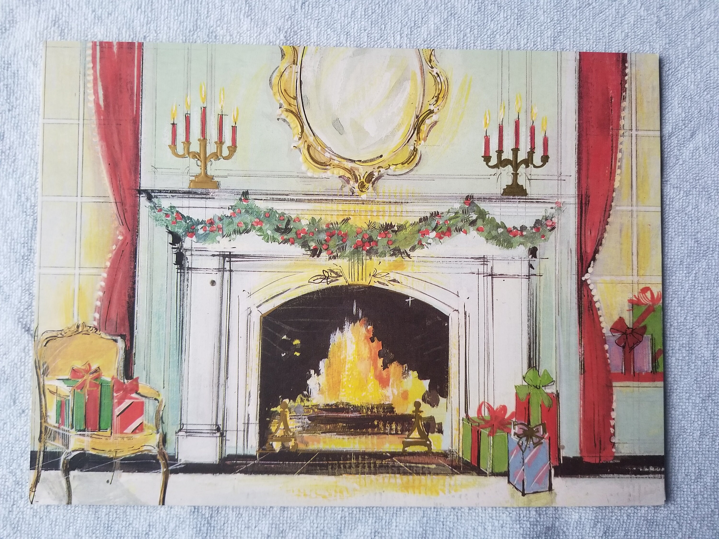 Paper Vintage Christmas Card May All The Joys 5x7 Famous Artists Made ...
