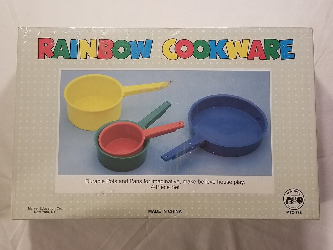 Rainbow Cookware Set Kids Toy Pots & Pans Never Opened Made By Marvel ...