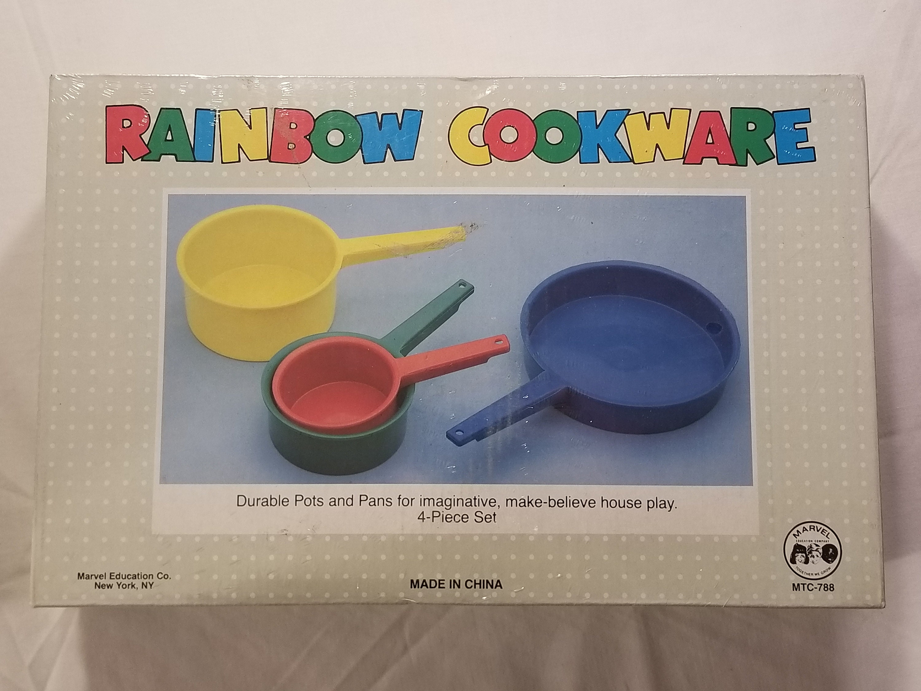 Rainbow Cookware Set Kids Toy Pots & Pans Never Opened Made By Marvel ...