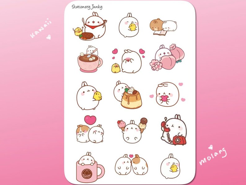 Molang Stickers | Etsy