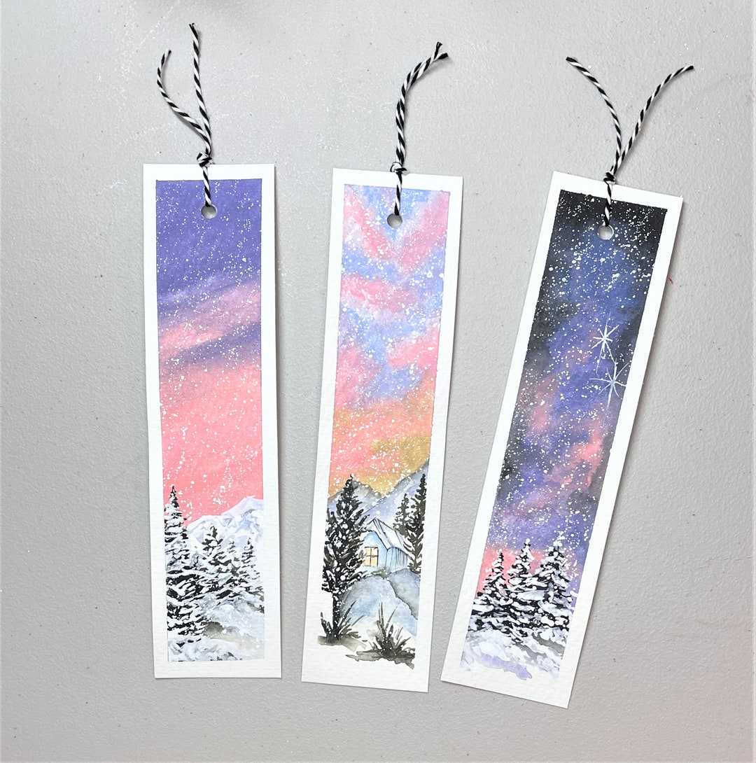 Winter Bookmarks, Winter Themed Bookmarks, Handmade Bookmarks, Winter ...
