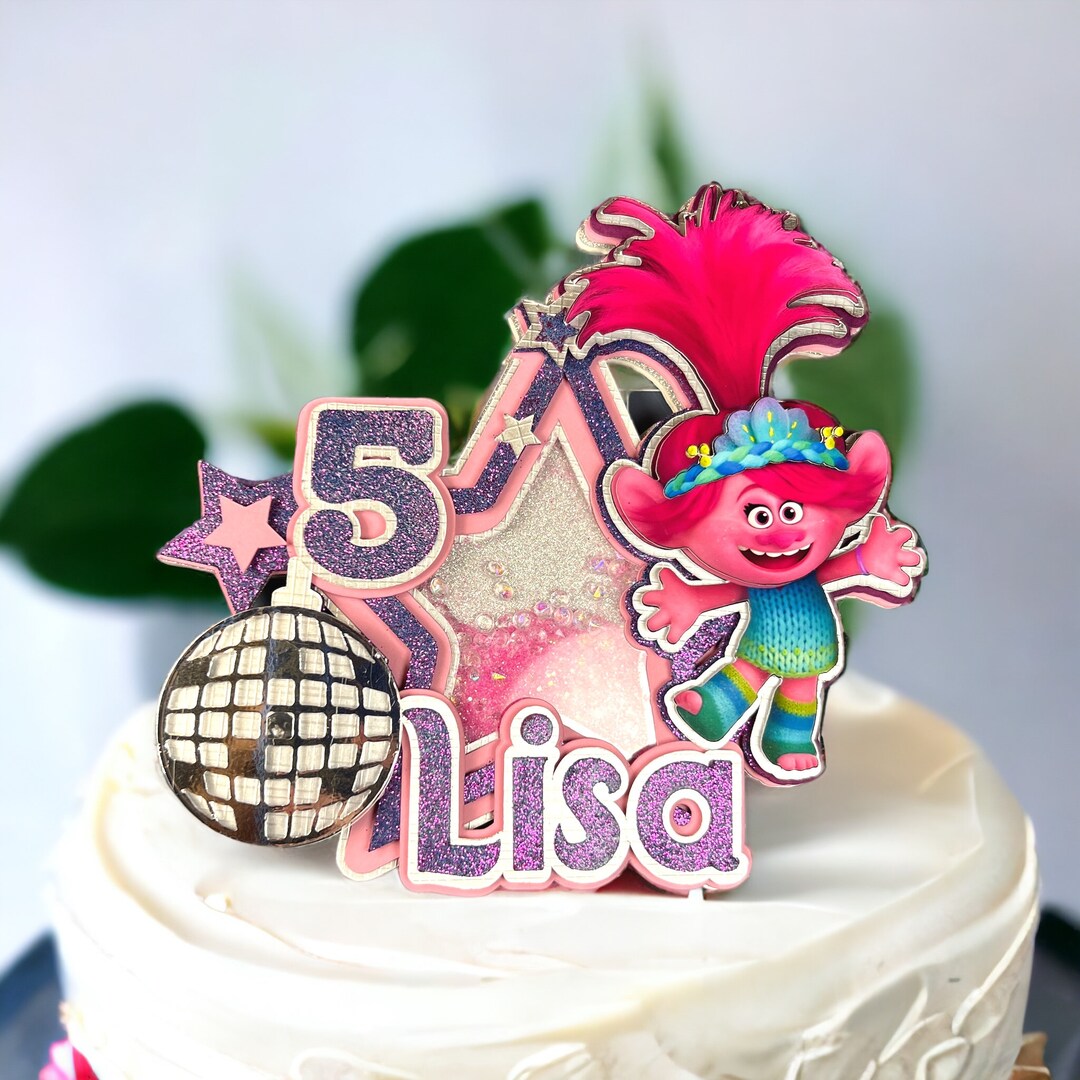 Princess 3D Cake Topper / Birthday Party / Cake Topper With Light ...