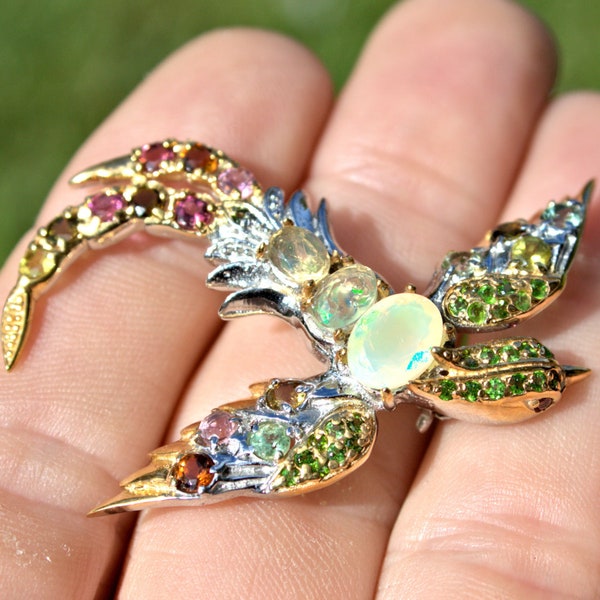 Gemstone Brooch - Etsy