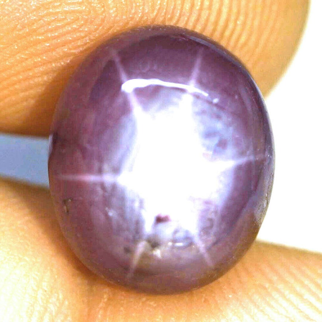13.91 Carat Purple Star Ruby Gemstone - 14x12mm Natural Ruby for ...
