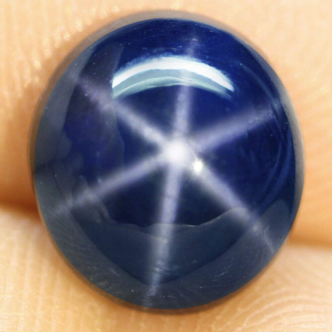 7.34 Carat Thailand Blue Star Diffusion Sapphire - Gorgeous 11x9mm ...