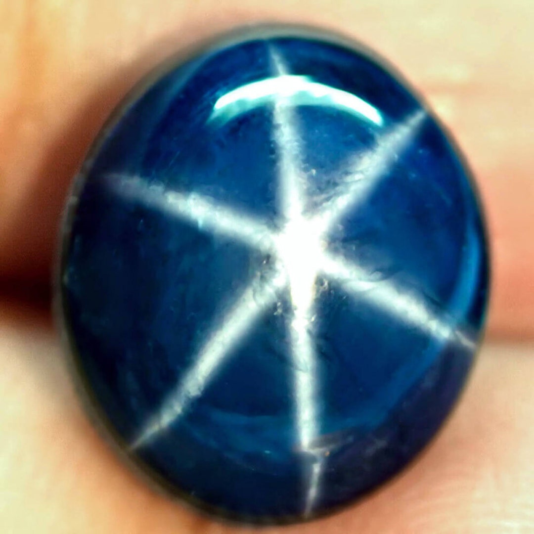 8.55 Carat Blue Star Sapphire Gorgeous 12x10mm Natural Sapphire ...