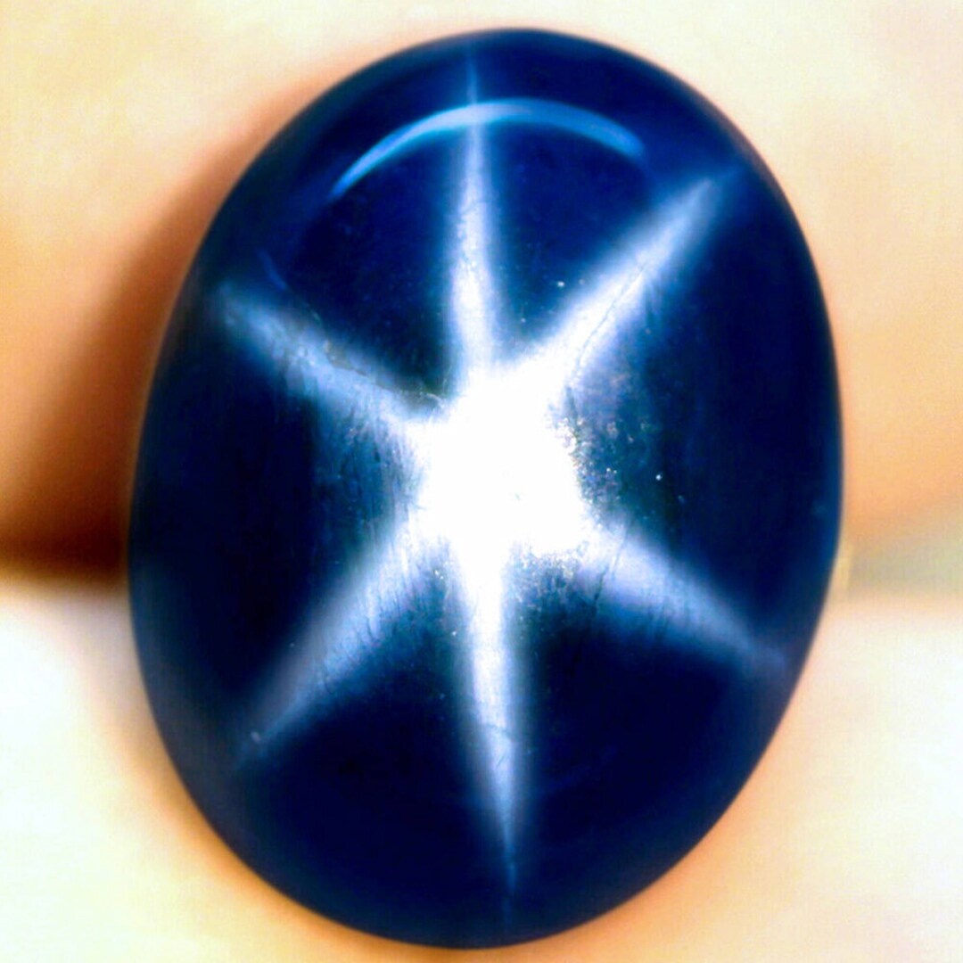 17.01 Carat Blue Star Sapphire Gorgeous 15x11mm Natural Sapphire ...
