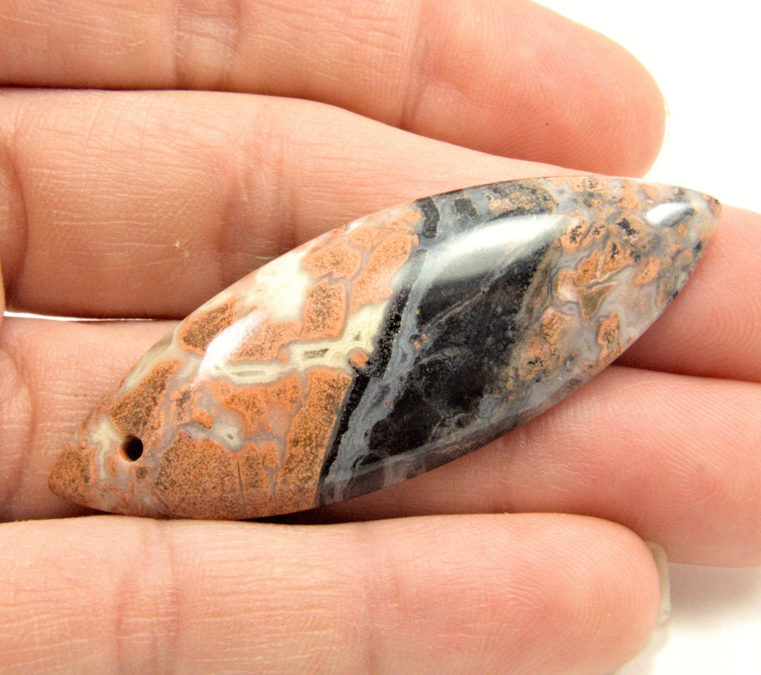 52.5 Carat Jasper Pendant Stone Unusual / Pretty 58x21mm Natural Jasper ...