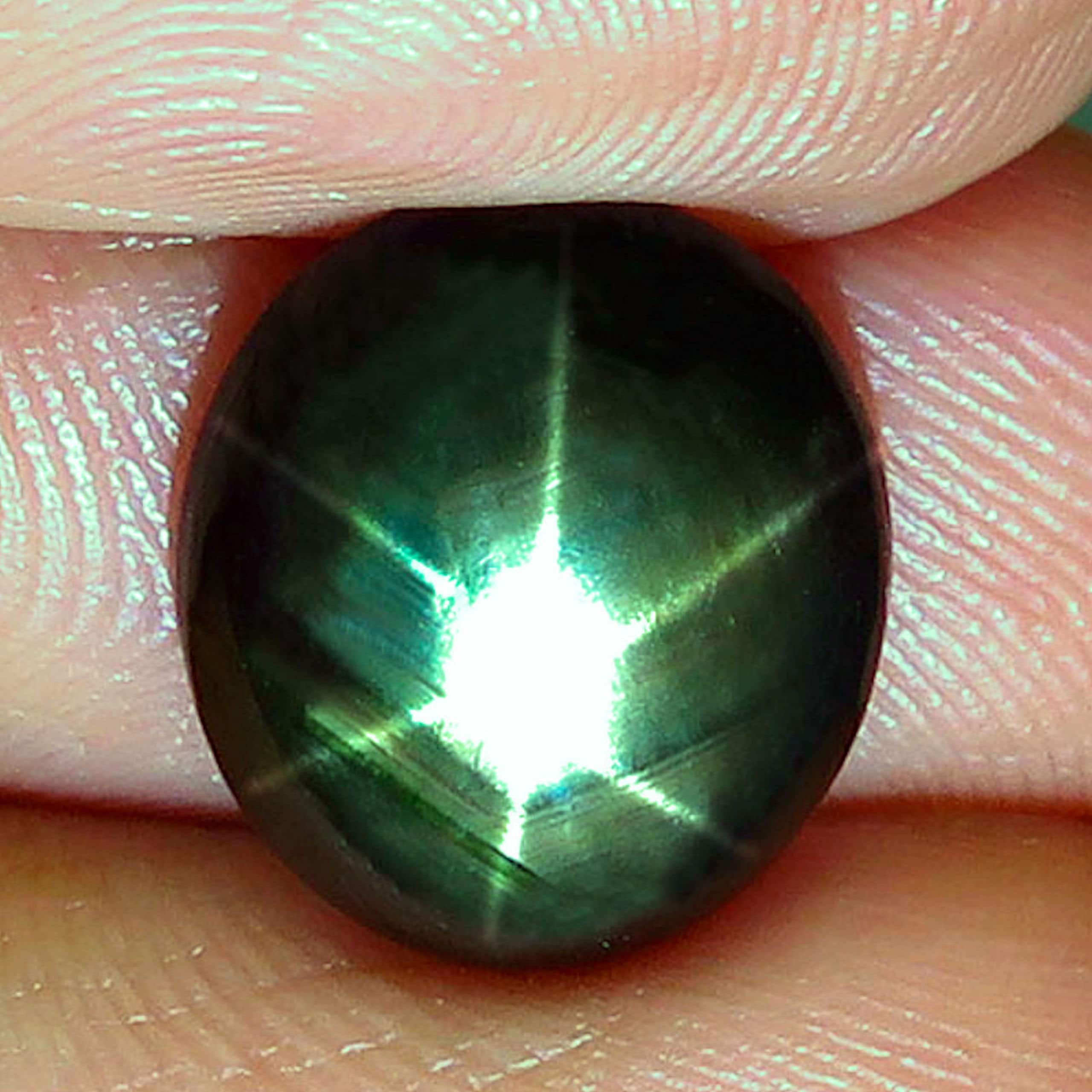 Green Star Sapphire Gem