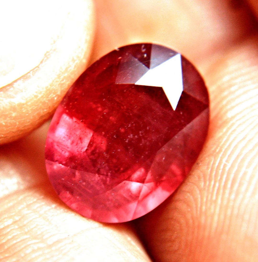 7.17 Ct Fiery Red Ruby Gemstone Natural Ruby, Jewelry Making - Etsy