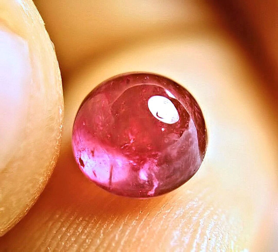 4.52 Carat Transparent / Translucent Ruby Cabochon Gorgeous 8x8mm ...