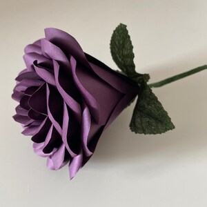 Deep Purple Paper Rose - Etsy